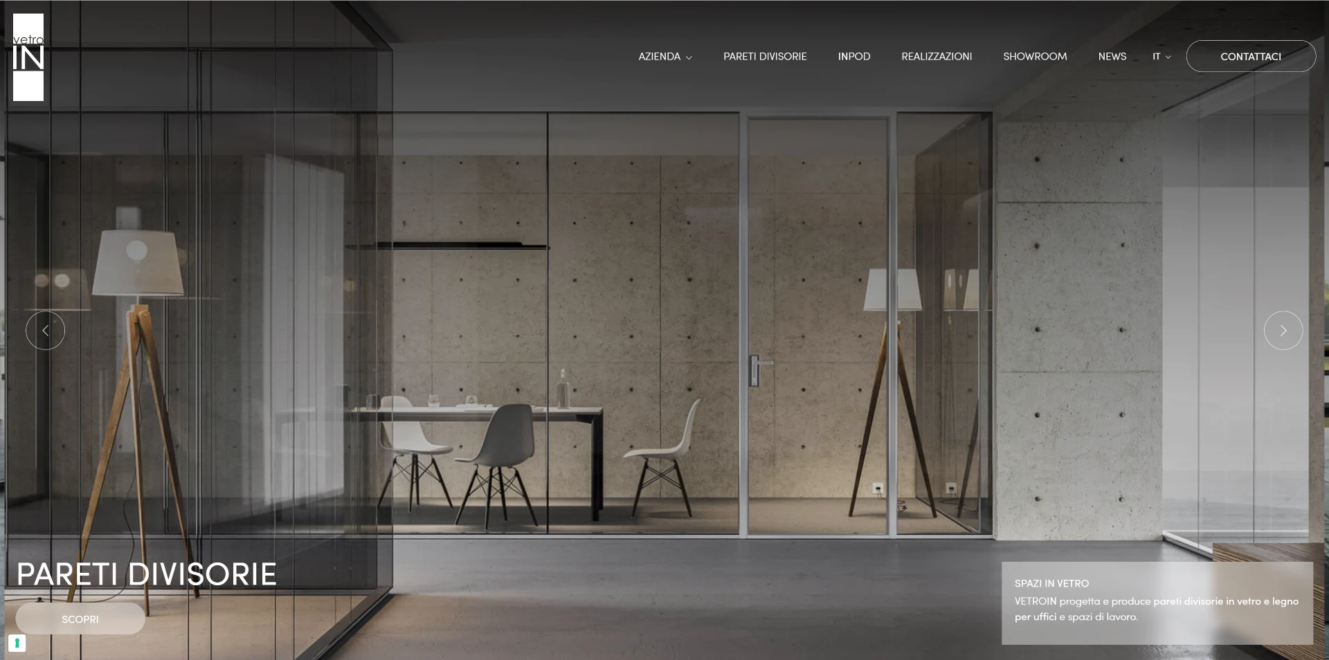 È on line il Nuovo Sito di Pareti in Vetro per Uffici di VetroIN